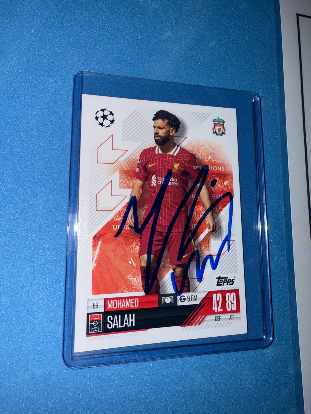 Mohamed Salah Signed Match Attax Card With COA - Etsy
