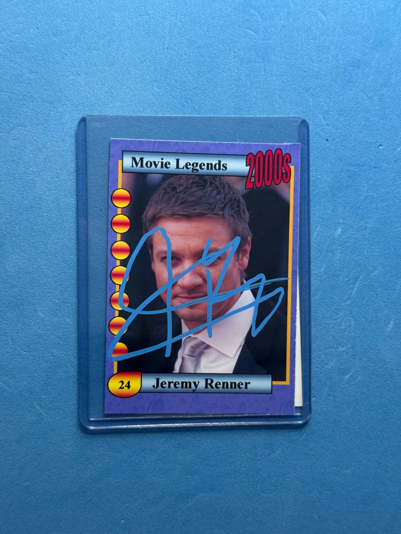 Jeremy Renner Signed Collectible 'movie Legends' Trading Card With COA ...