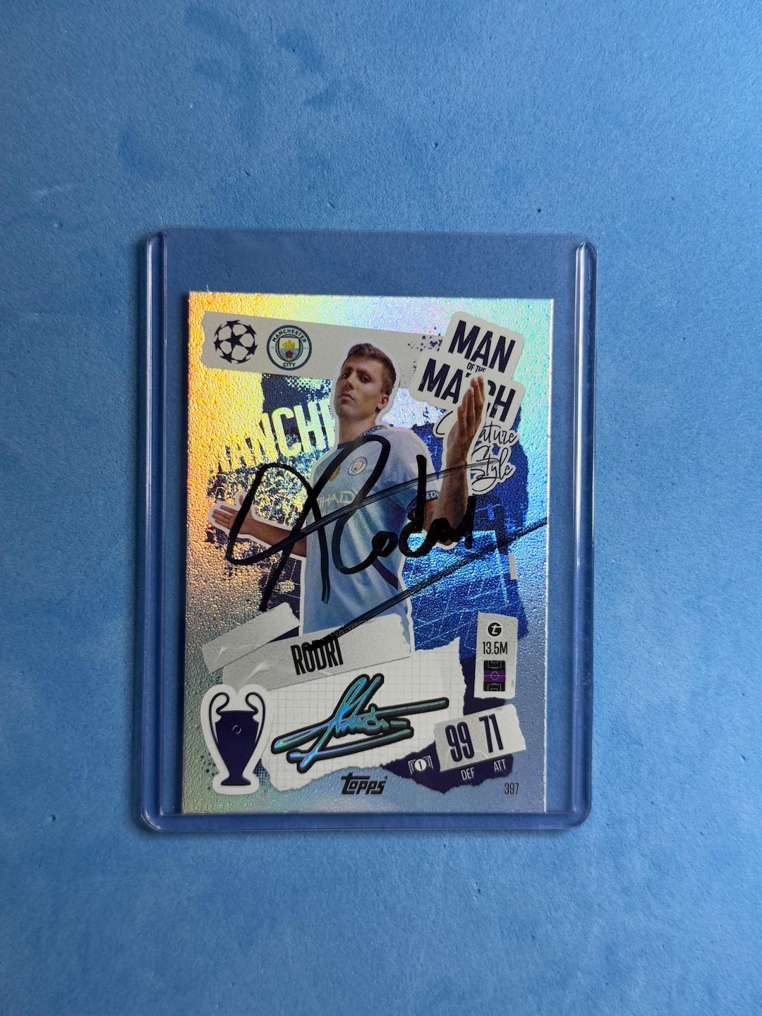 Rodri Signed Match Attax Card With COA - Etsy