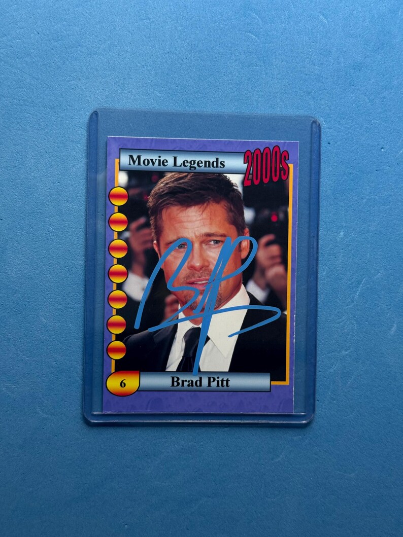 Brad Pitt Signed Collectible 'movie Legends' Trading Card With COA - Etsy