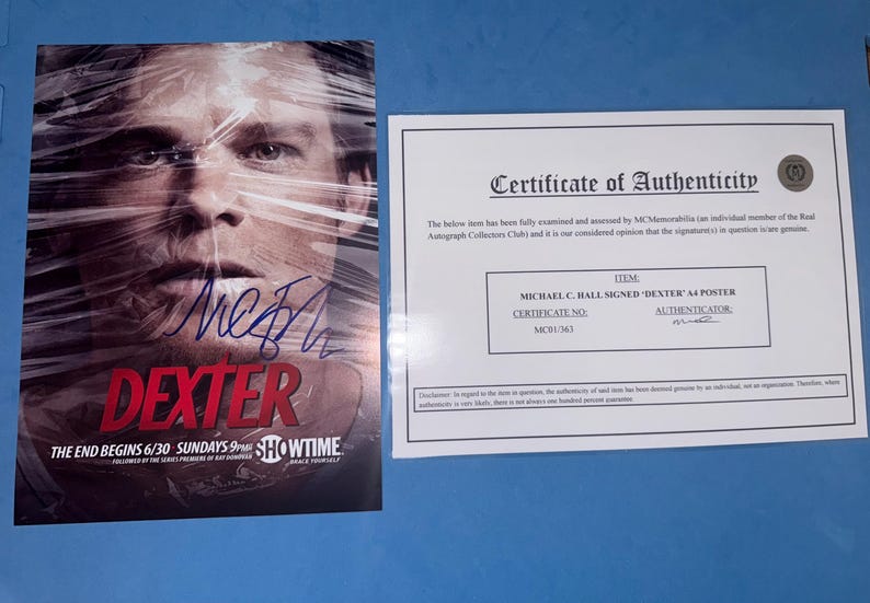 Michael C. Hall Signed Dexter A4 Poster With COA - Etsy