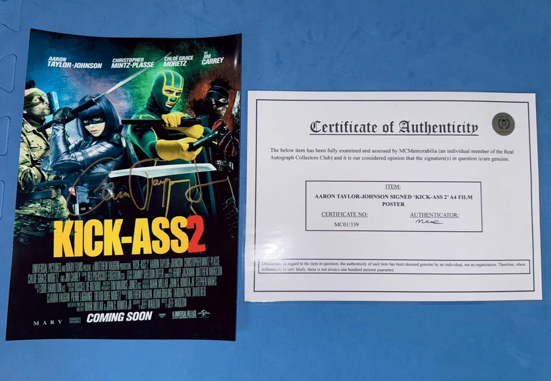 Aaron Taylor-johnson Signed Kick-ass 2 A4 Film Poster With COA - Etsy