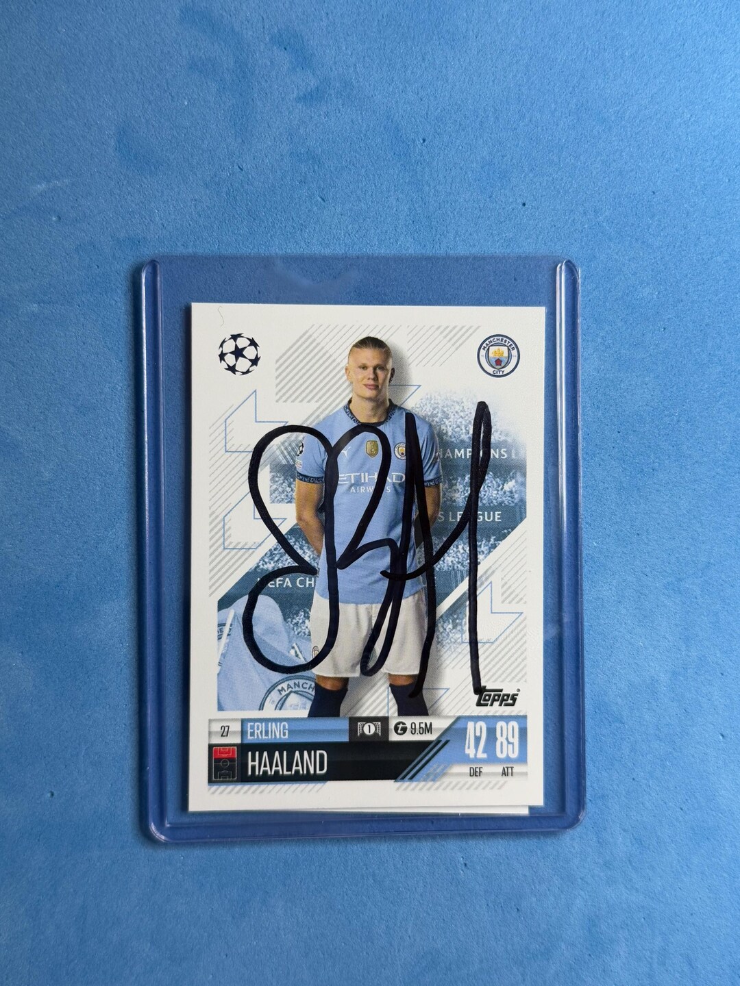 Erling Haaland Signed Match Attax Card With COA - Etsy