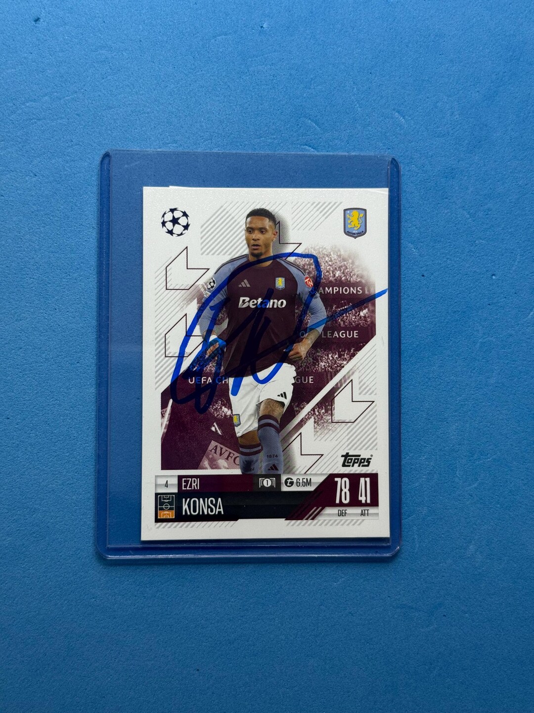 Ezra Konsa Signed Match Attax Card With COA - Etsy