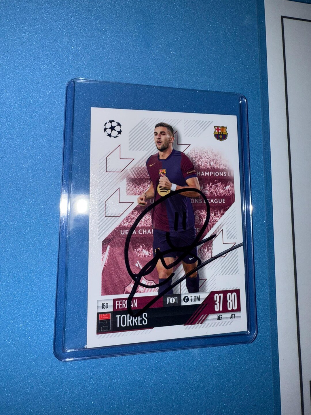 Ferran Torres Signed Match Attax Card With COA - Etsy