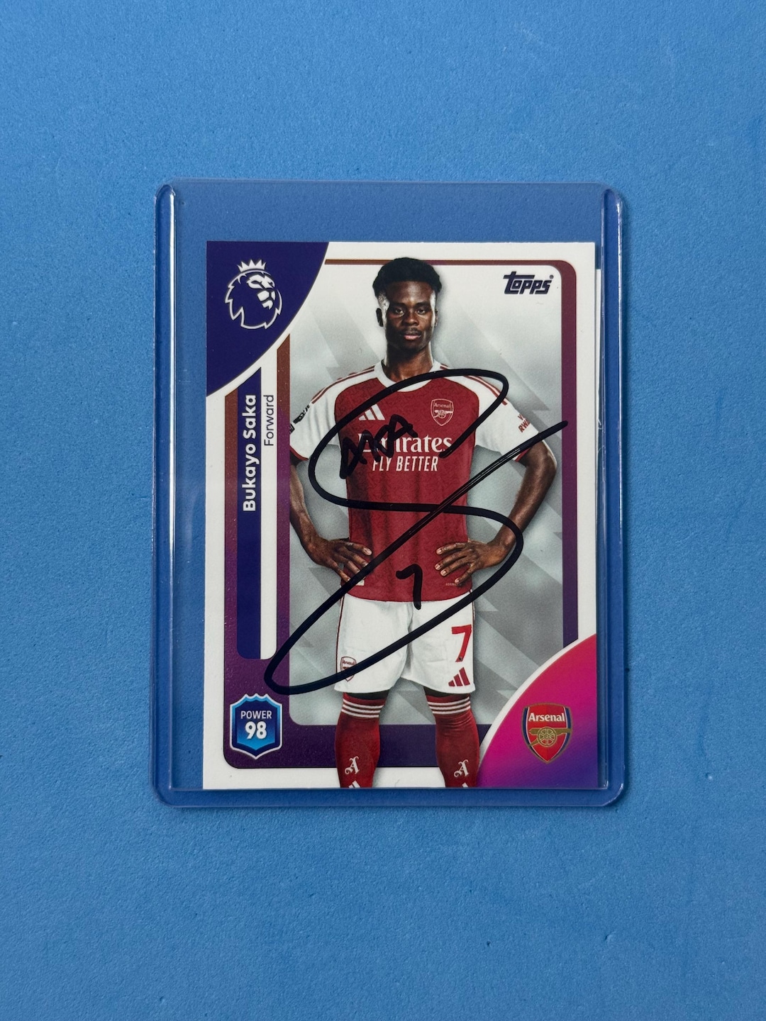 Bukayo Saka Signed Match Attax Card With COA - Etsy