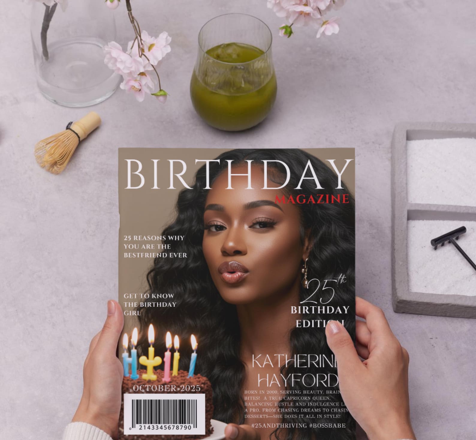 Vogue Birthday Magazine Template Canva, Personalized Birthday Magazine ...