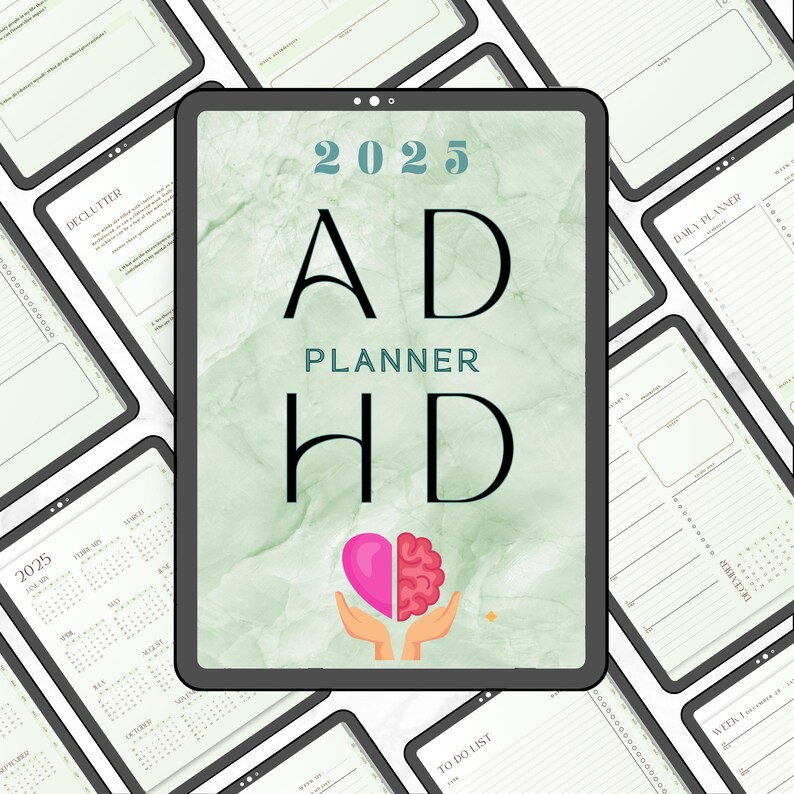 2025 ADHD Planner for Teens, Digital ADHD Journal, Daily, Weekly ...