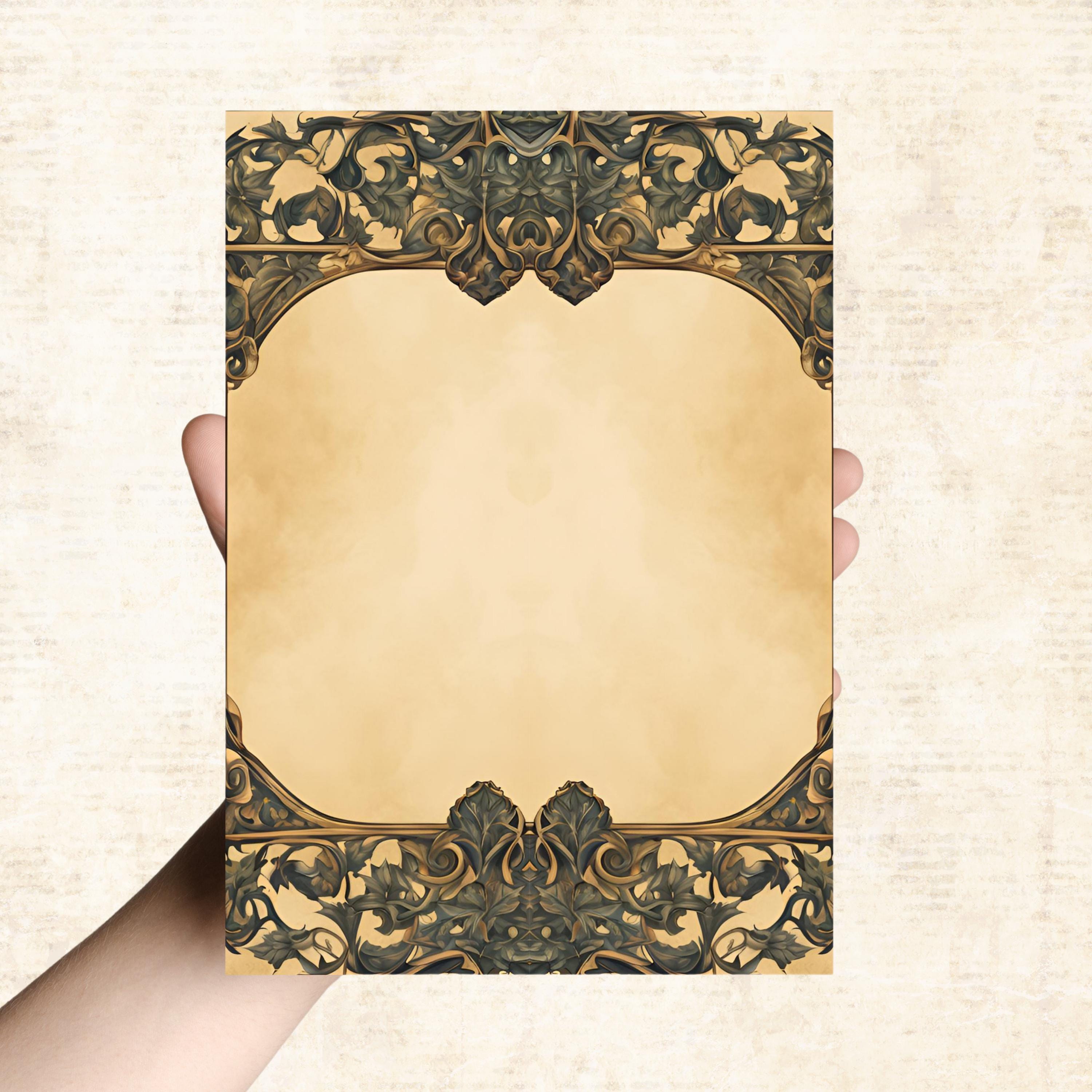 30+ Medieval Themed Paper Frames, Vintage Medieval Manuscript Frame for ...