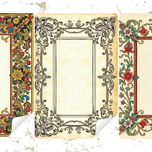 30+ Medieval Themed Paper Frames, Vintage Medieval Manuscript Frame for ...