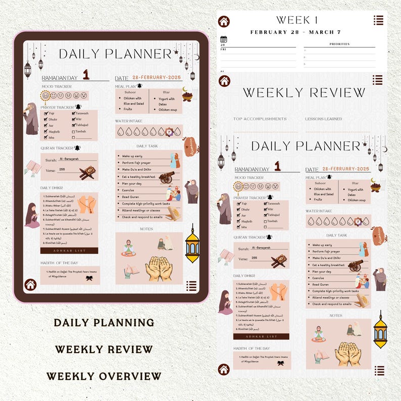 2025 Ramadan Planner, Muslimah Planner, Digital Ramadan Journal ...