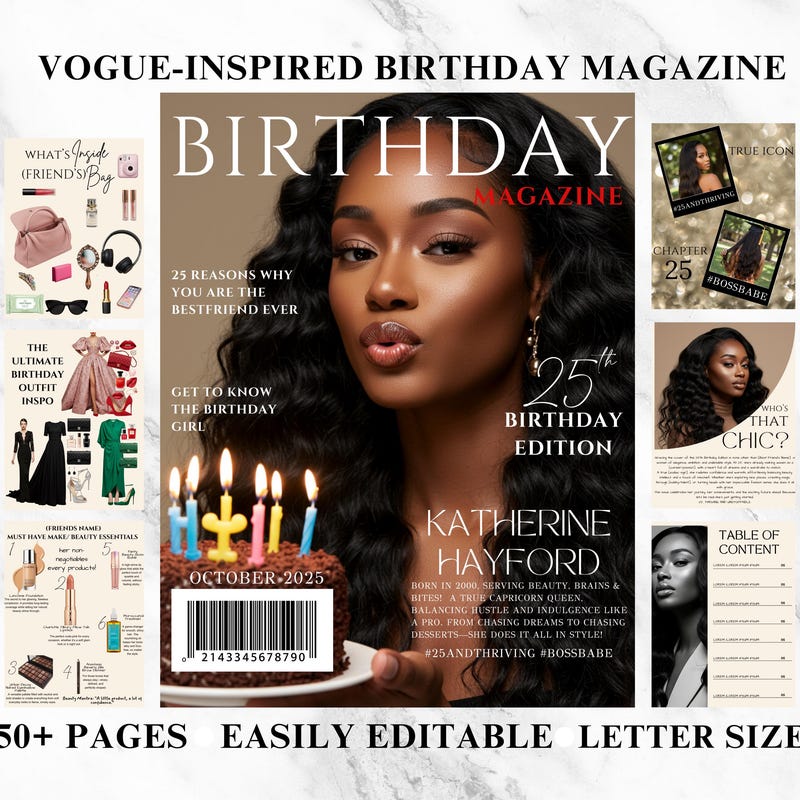Personalised Vogue Magazine - Etsy