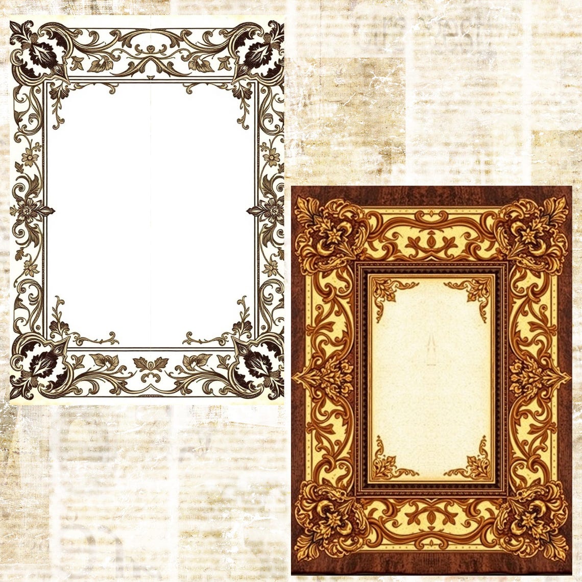30+ Medieval Themed Paper Frames, Vintage Medieval Manuscript Frame for ...