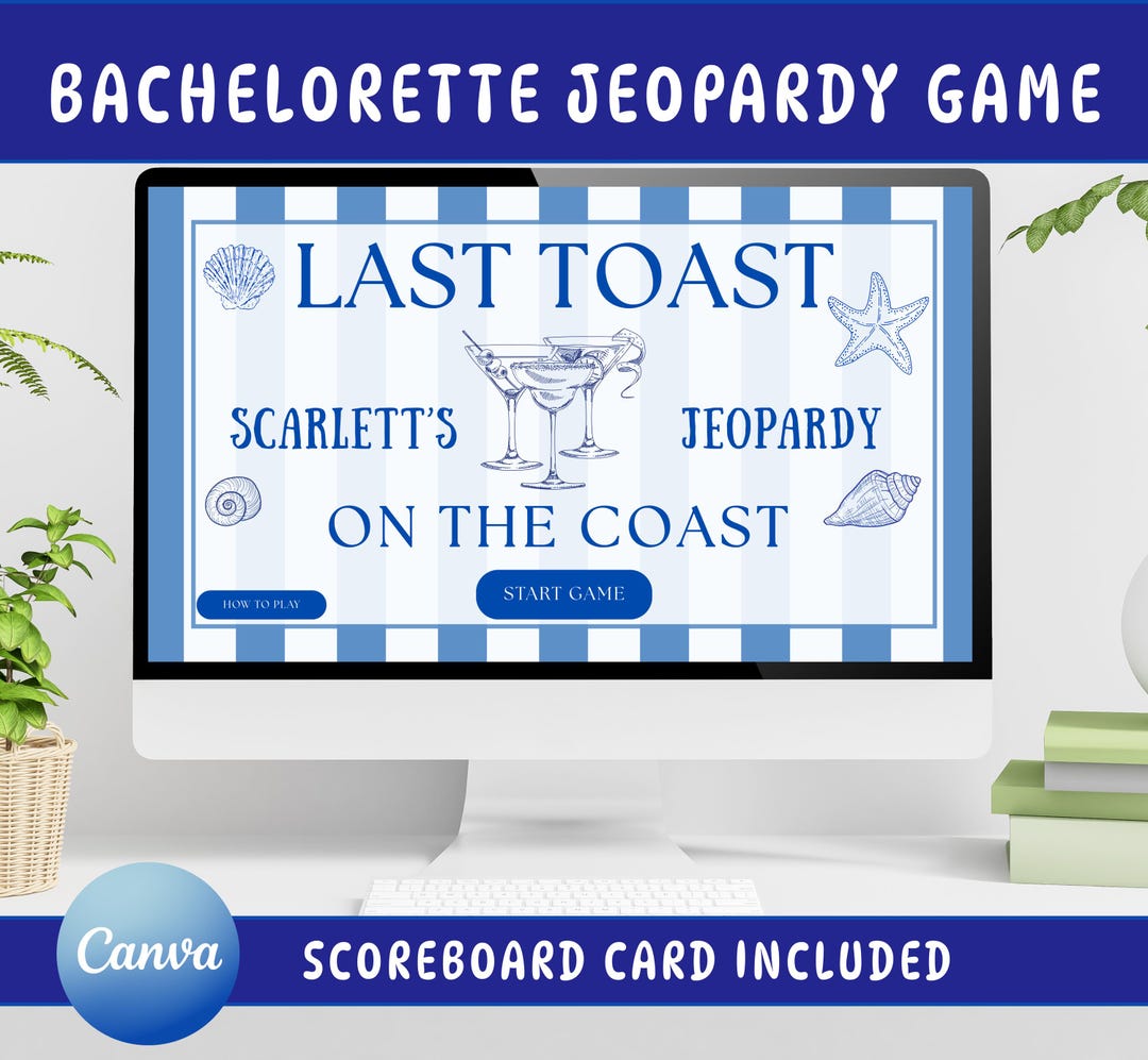 Bachelorette Jeopardy Game, Last Toast on the Coast Bachelorette ...
