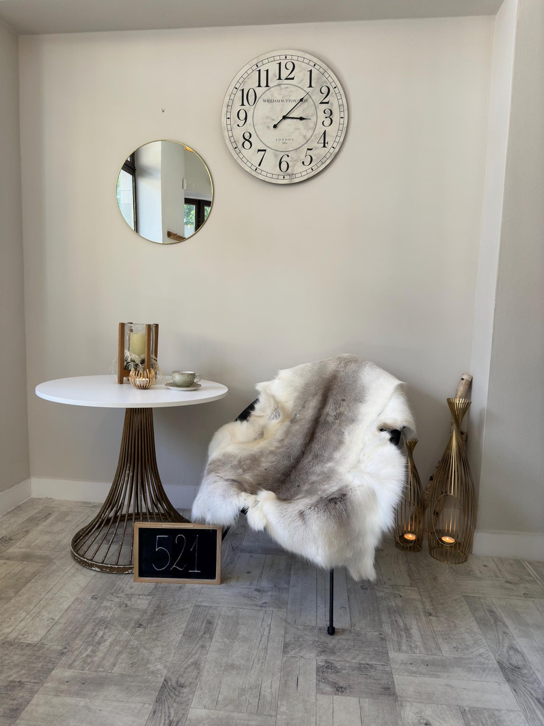 Rare Reindeer Hide Giant 150 X 113 Cm Authentic Nordic Decor Reindeer ...
