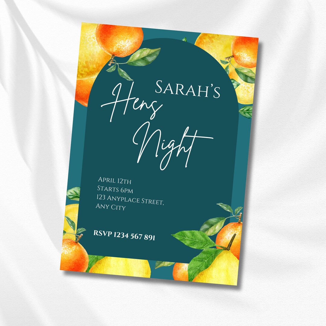 Hens Party Invite Editable Template, Hens Party, Future Mrs Invite ...