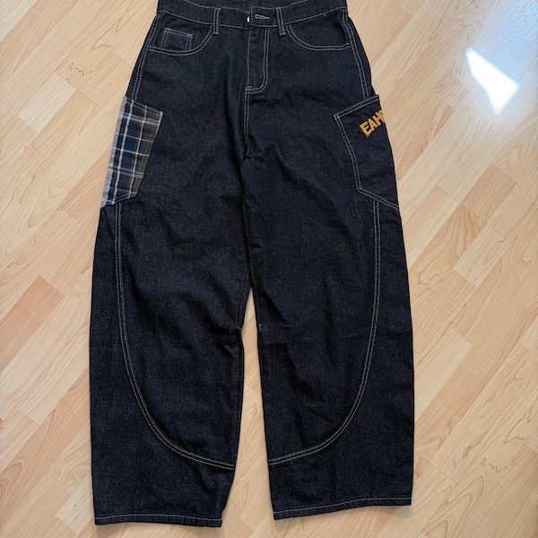 Baggy Red Jeans - Etsy UK