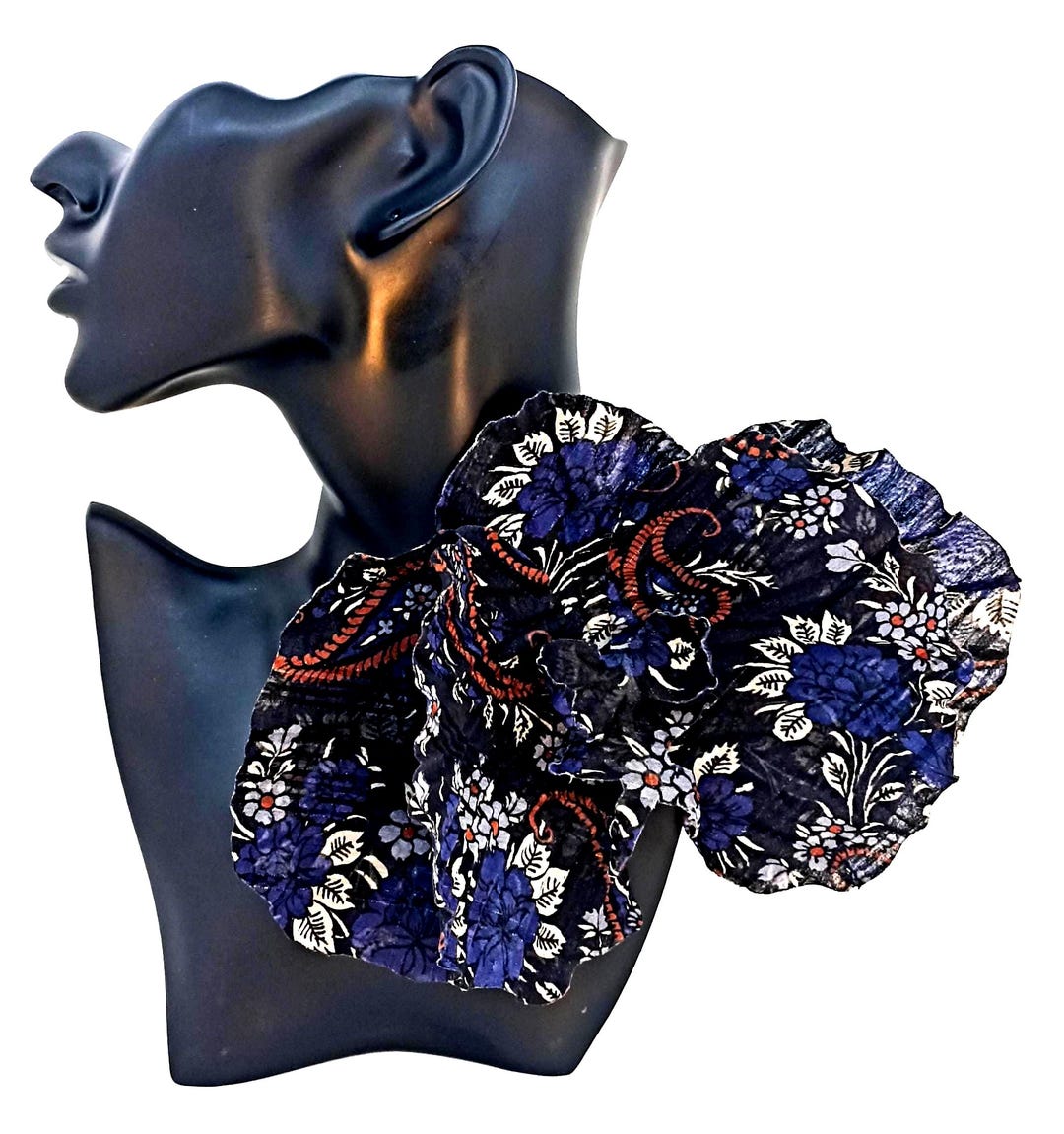 Big Brooch. Black Brooch. Party Flower. Large Flower Brooch. Stylized ...