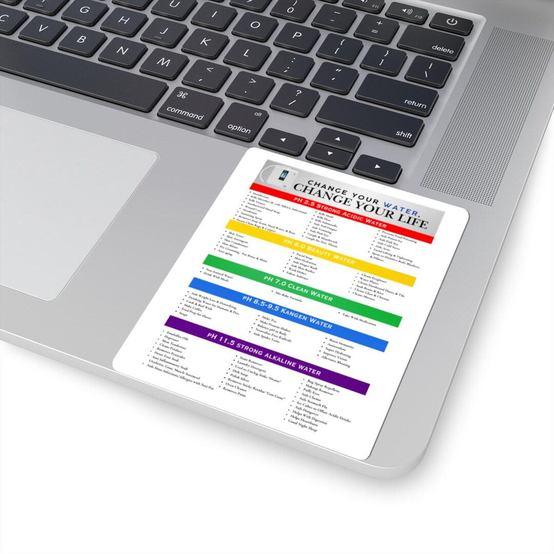 4x4 Ph Levels Chart, Kangen Water Stickers | Change Your Water, Change ...