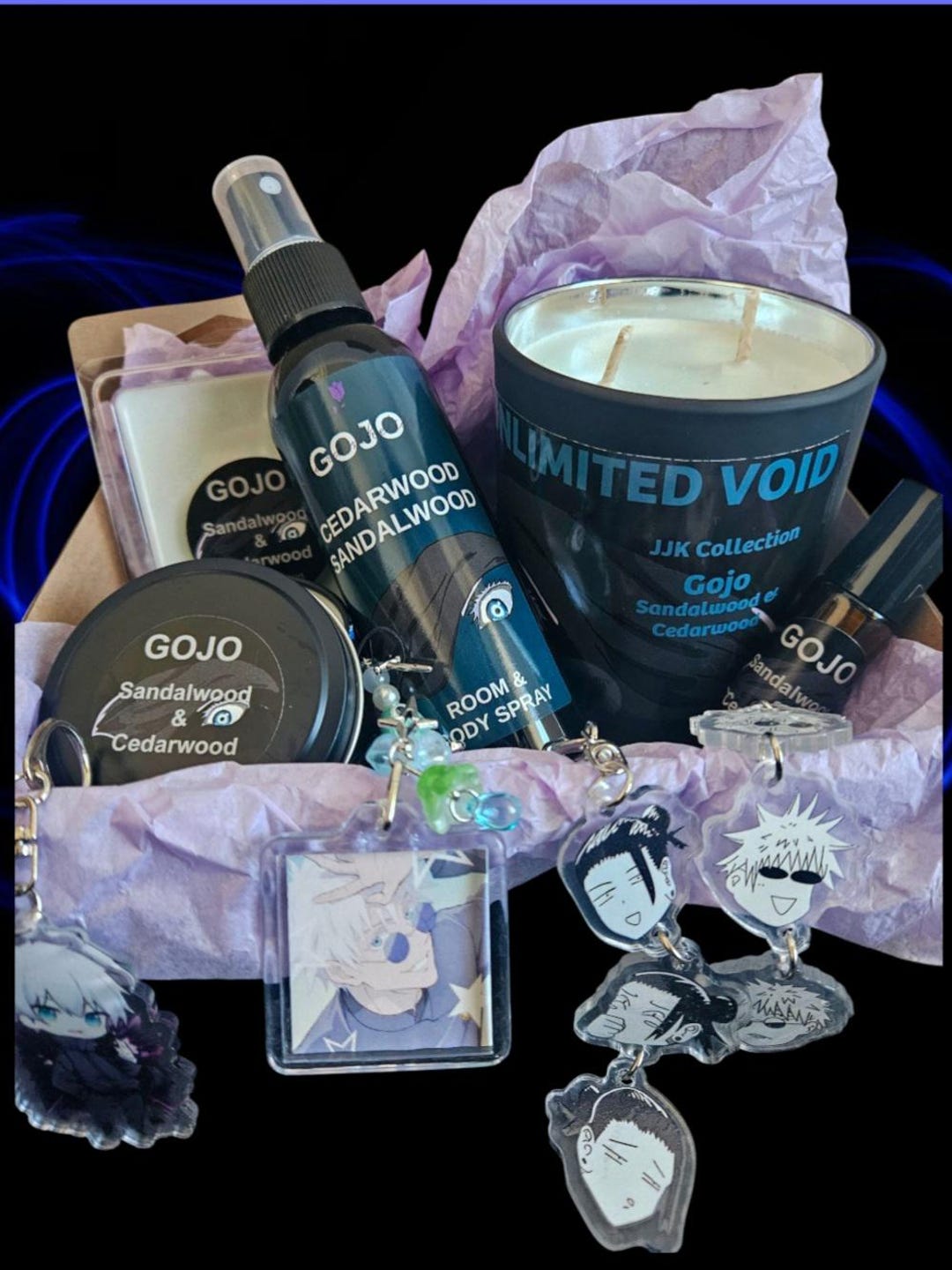 Anime Sorcerer Inspired Box. Gojo Themed Box. Candle and Perfume - Etsy