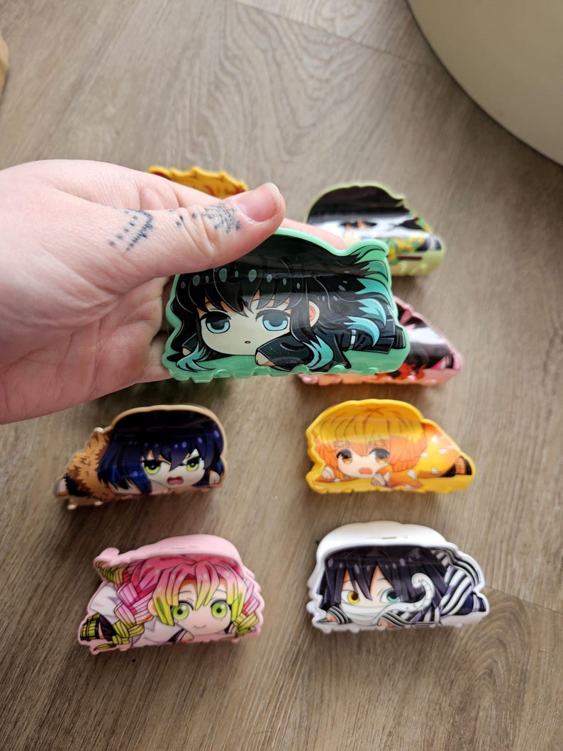 Demon Slayer Hair Claw Clip, Anime Inspired - Etsy