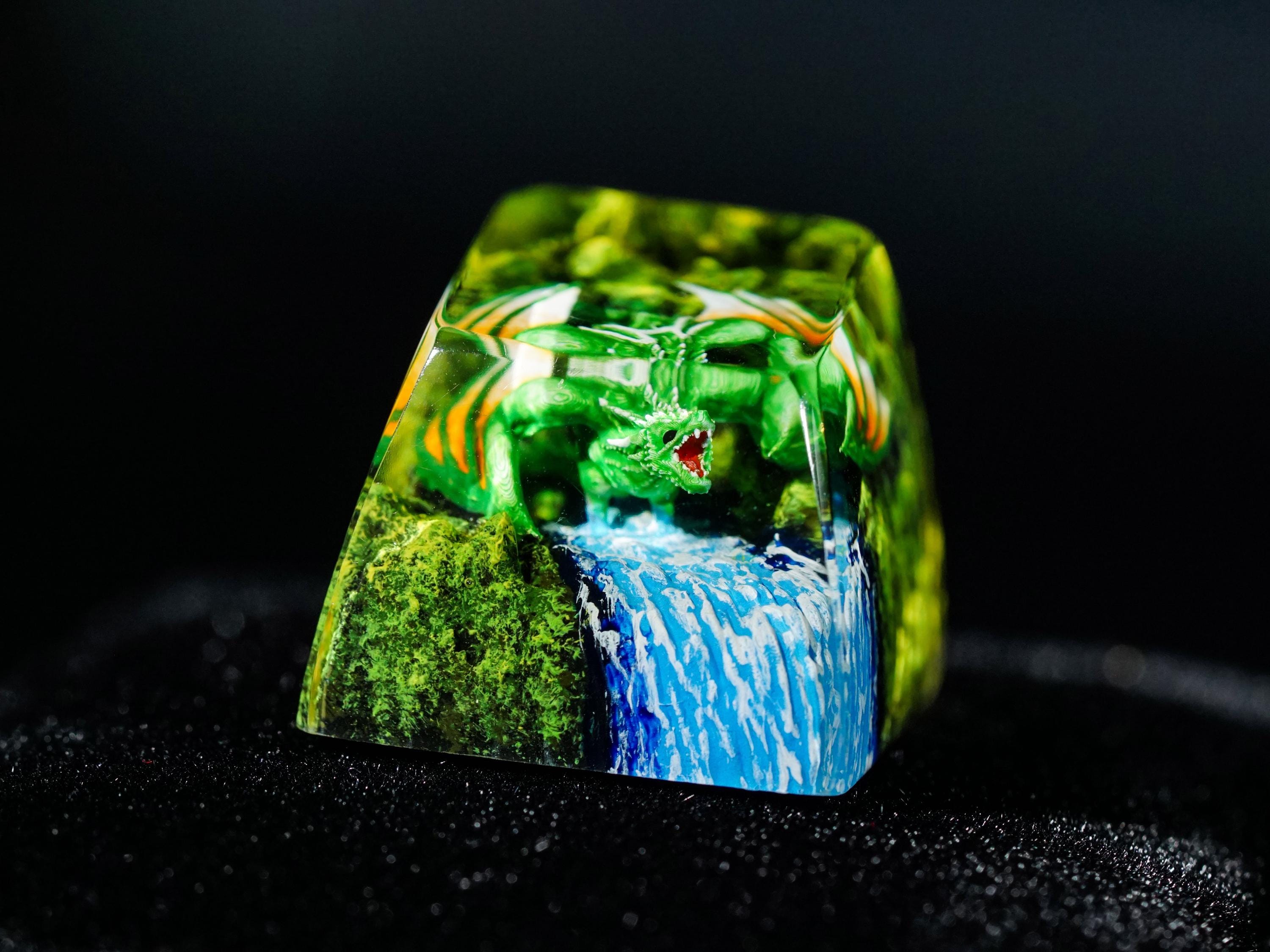 Green Dragon Keycap – All Color of Dragon Collection Artisan Resin ...