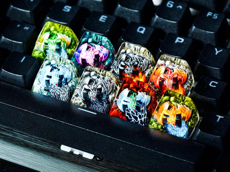 Green Dragon Keycap – All Color of Dragon Collection Artisan Resin ...