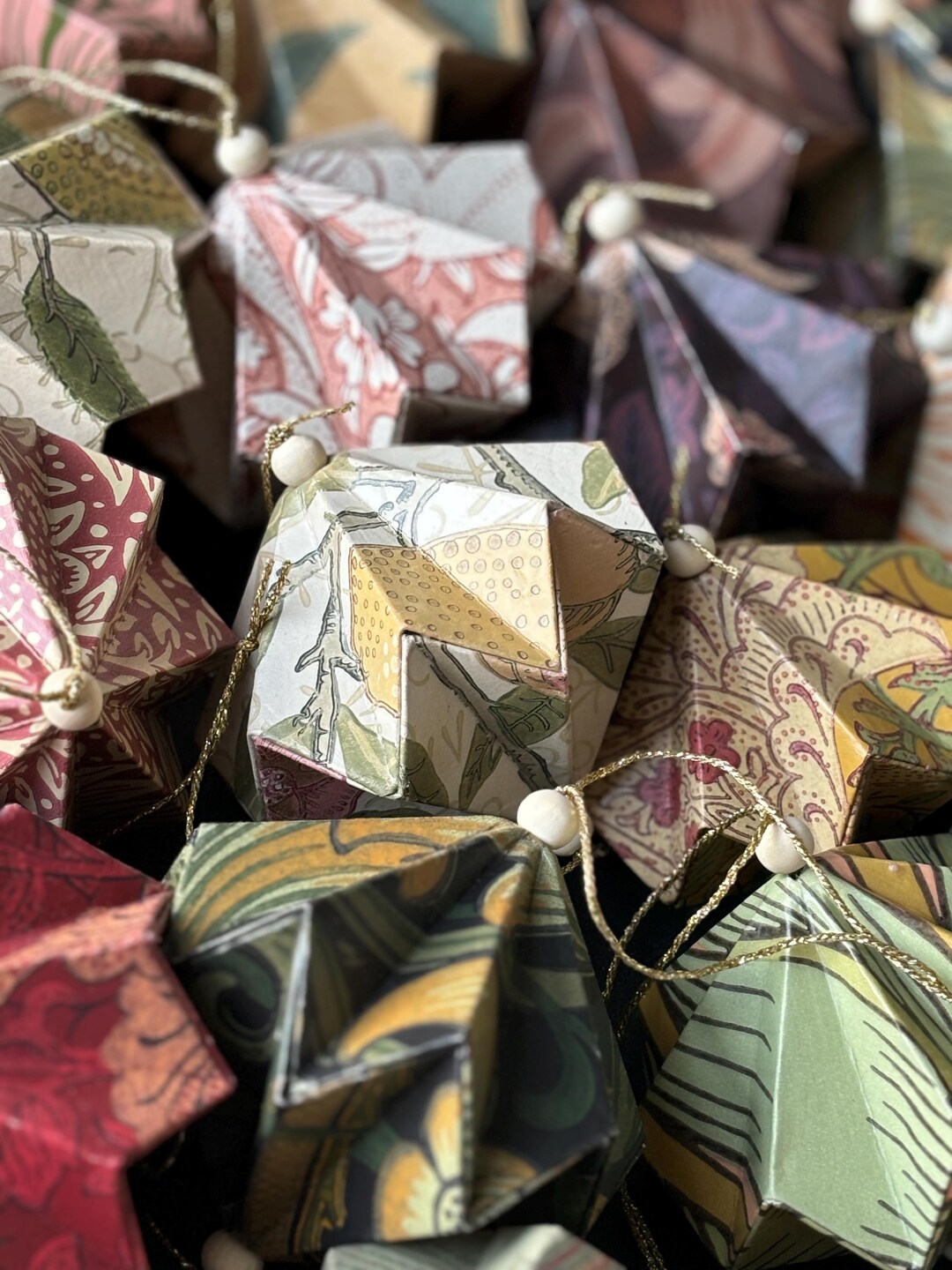 Set of 3 Handcrafted Origami Paper Decorations, Beautifully Made Using ...