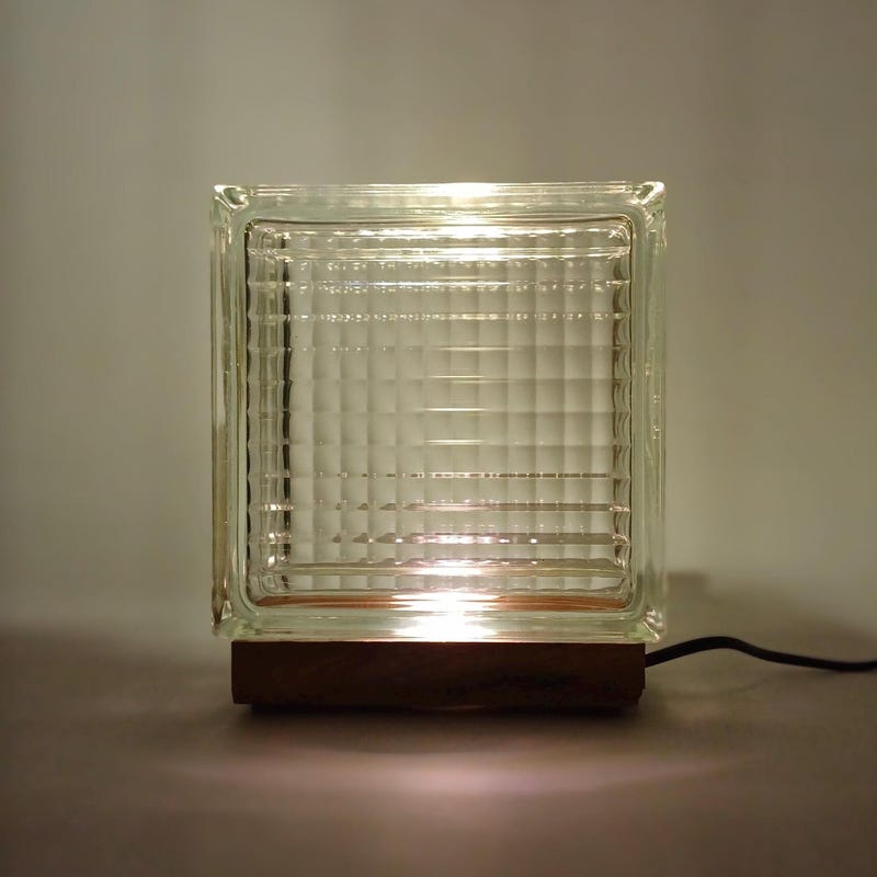 Glass Block Lamp - Etsy