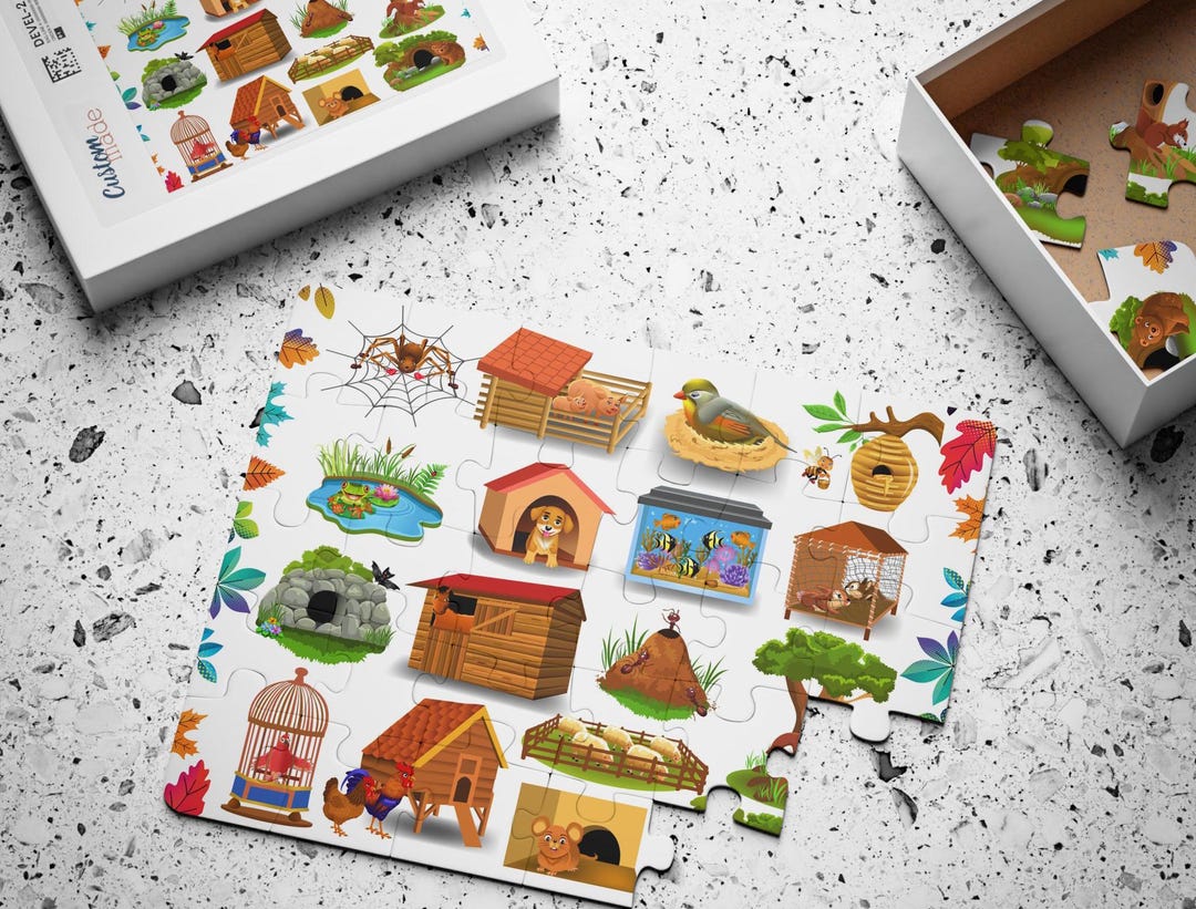 Animal's Home Kids' Puzzle, 30-piece, Gift for Kids, Nature's Habitats ...