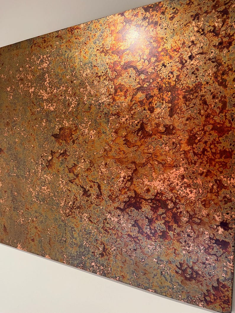 Copper Leaf Hot Patina (acid Wash) Wall Art - Etsy