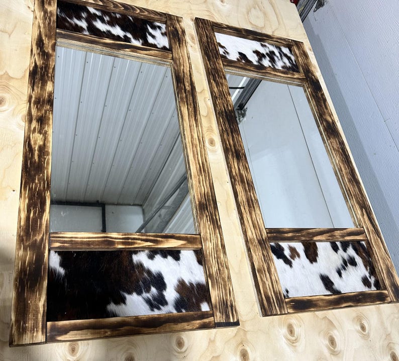 Montana Cowhide Mirror - Etsy