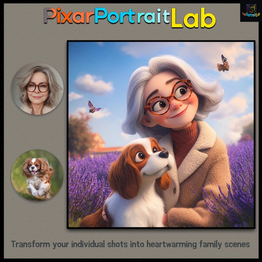 Custom Pet & Owner Portrait in Pixar Style | Choose Your Dream ...