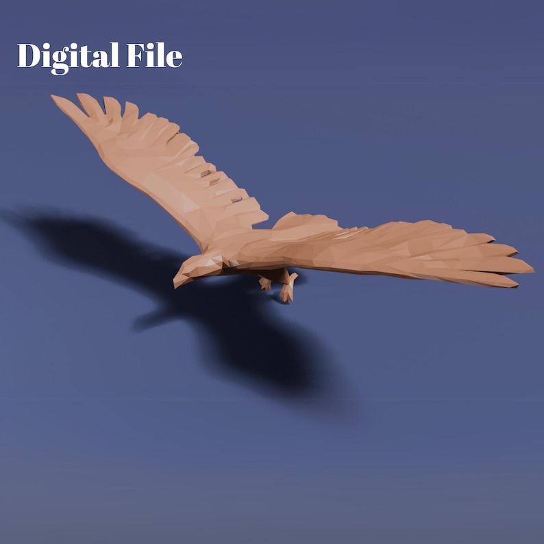 Low Poly Eagle 3D STL File - Decorative 3D Print Ideas, Digital File - Etsy