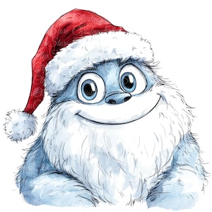 10 Christmas Yeti Digital Illustrations, High Quality PNG & JPG Images ...
