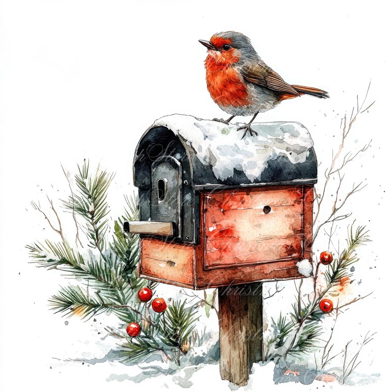 10 Robin on Mailbox Digital Illustrations, High Quality PNG & JPG ...