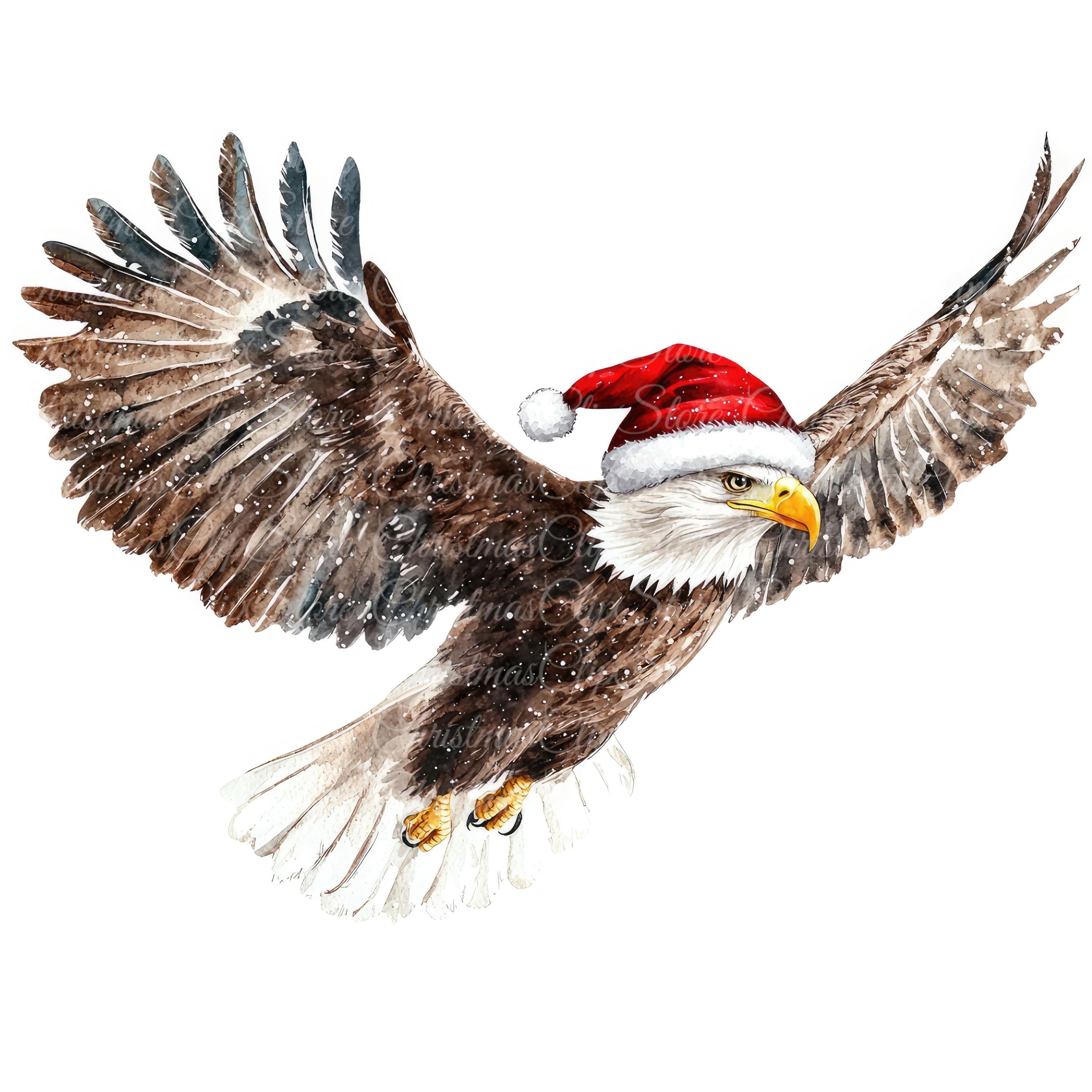 10 Eagle With Santa Hat Digital Illustrations, High Quality PNG & JPG ...