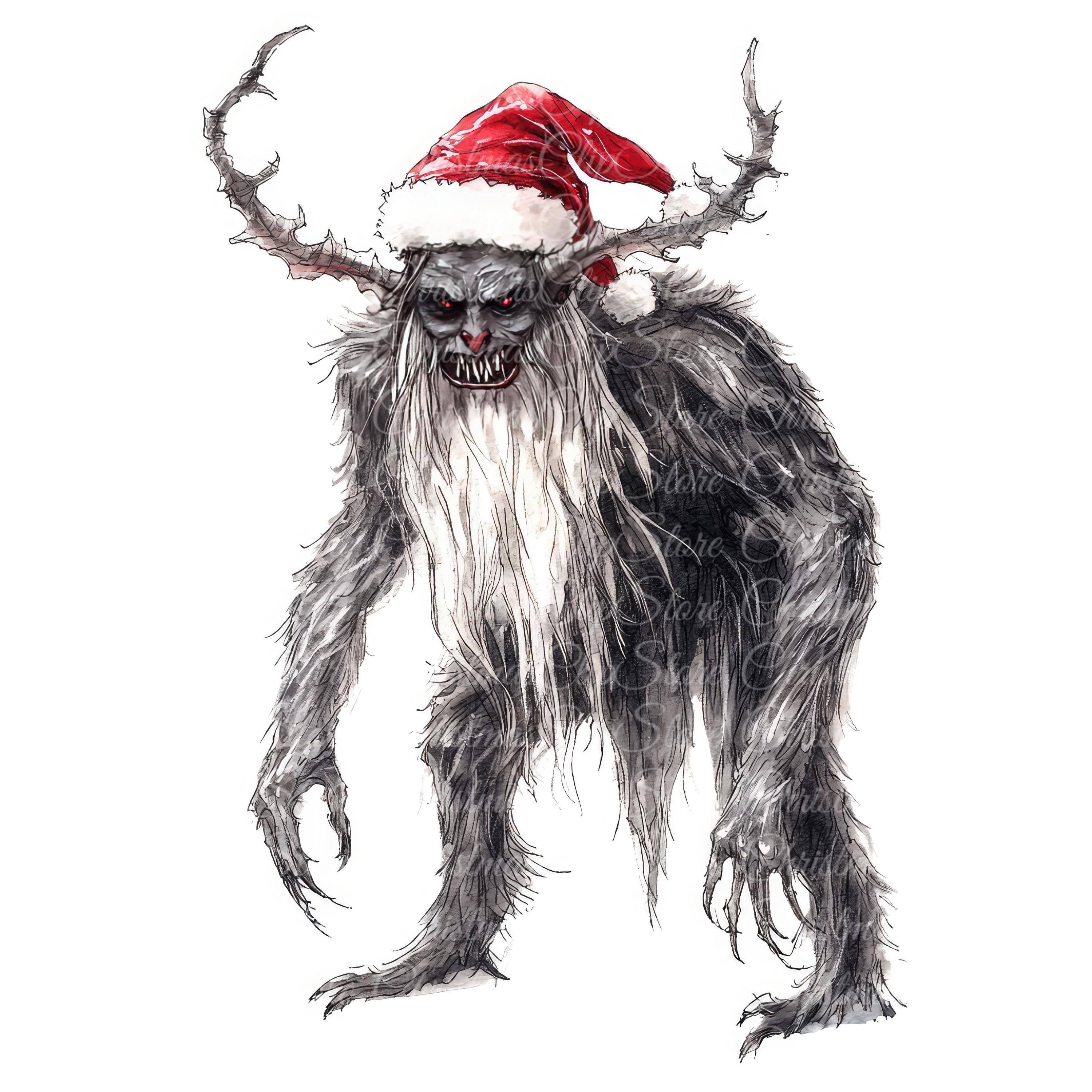 8 Krampus With Santa Hat Digital Illustrations, High Quality PNG & JPG ...