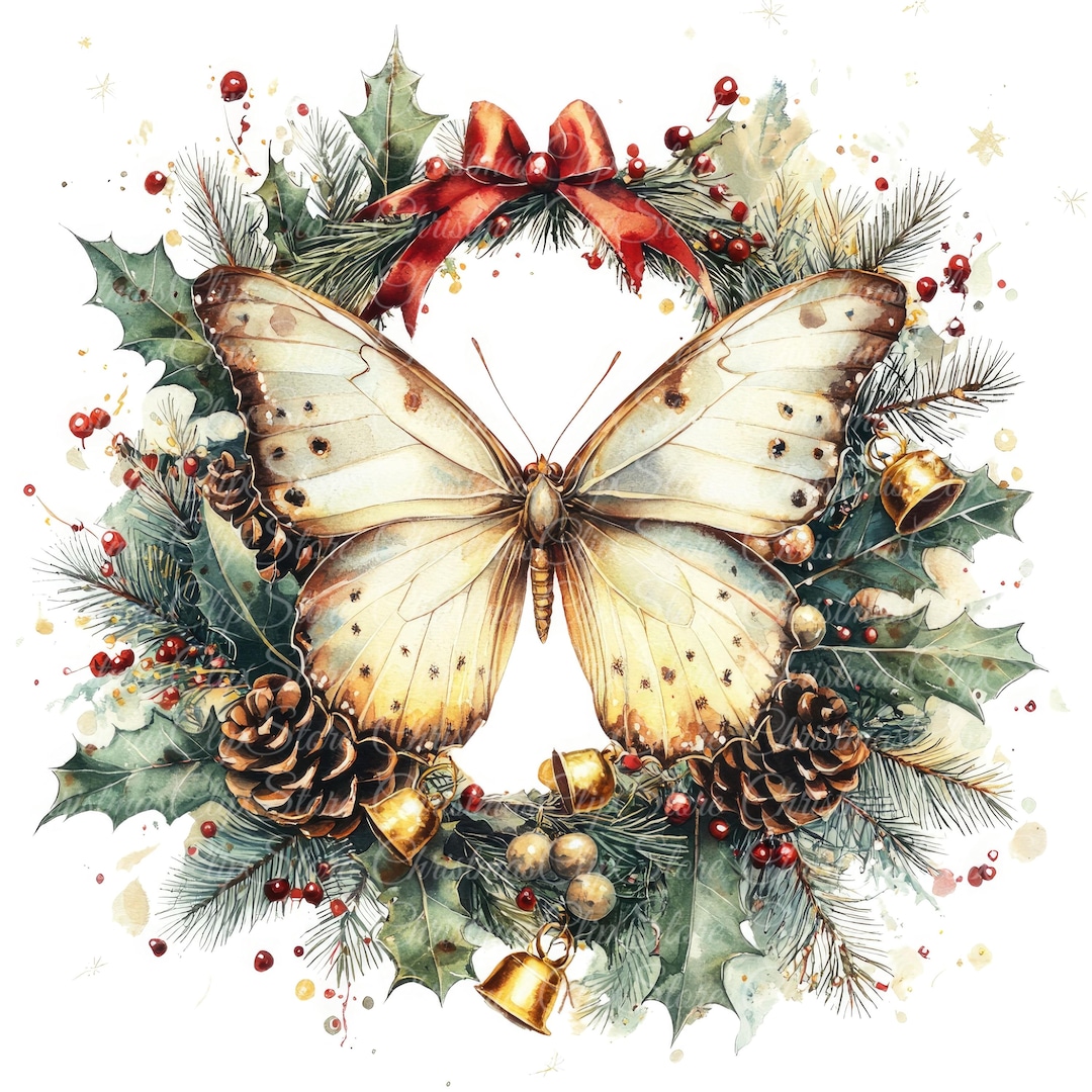 10 Festive Butterfly Digital Illustrations, High Quality JPG Images ...