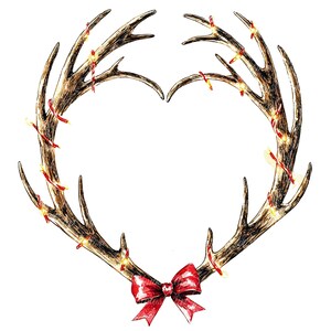 10 Heart Shaped Antlers Digital Illustration, High Quality PNG & JPG ...