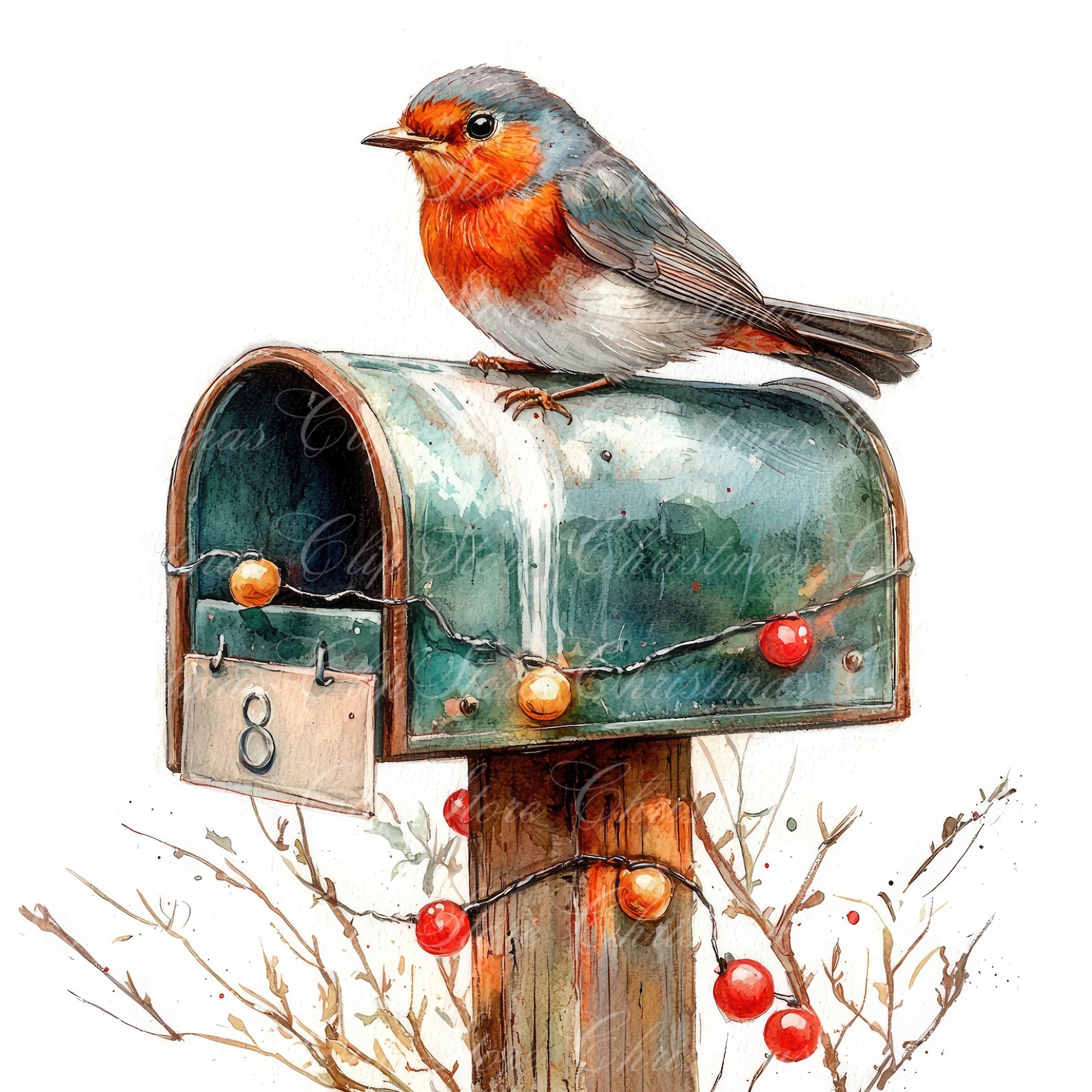 10 Robin on Mailbox Digital Illustrations, High Quality PNG & JPG ...