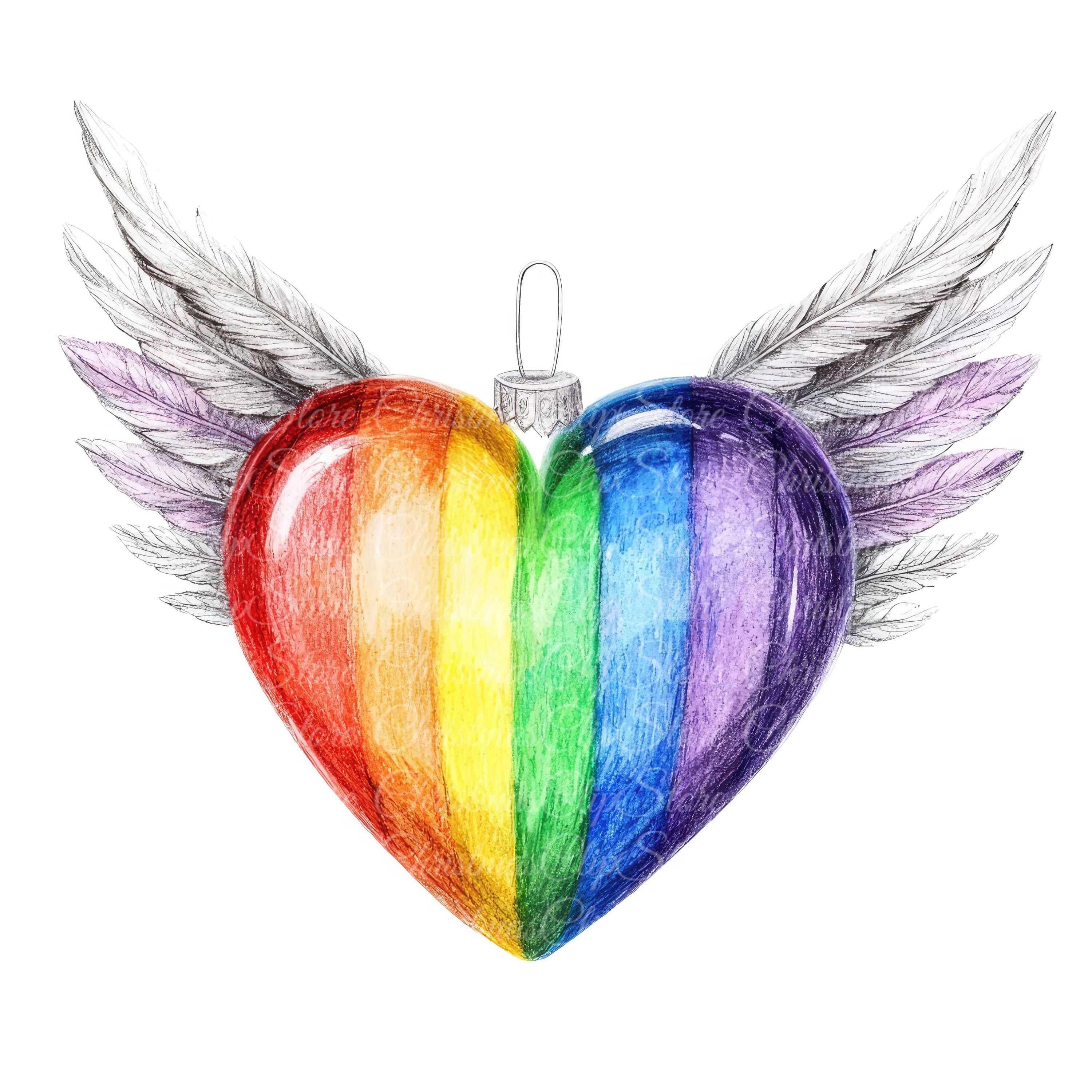 Rainbow Christmas Bauble Clipart, Winter Ornaments (digital Download ...