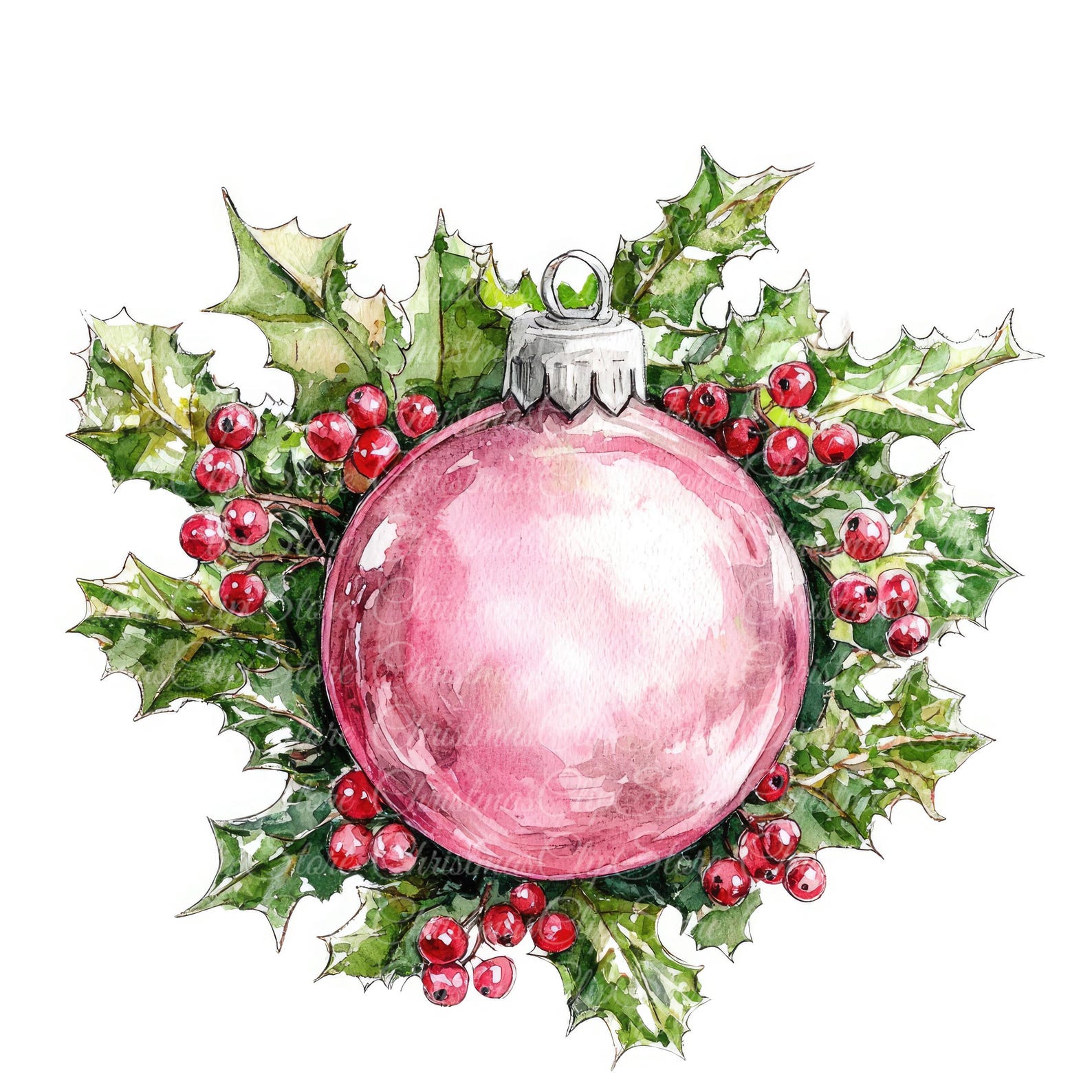 10 Bauble in Wreath Digital Illustrations, High Quality PNG & JPG ...