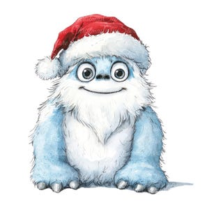 10 Christmas Yeti Digital Illustrations, High Quality PNG & JPG Images ...