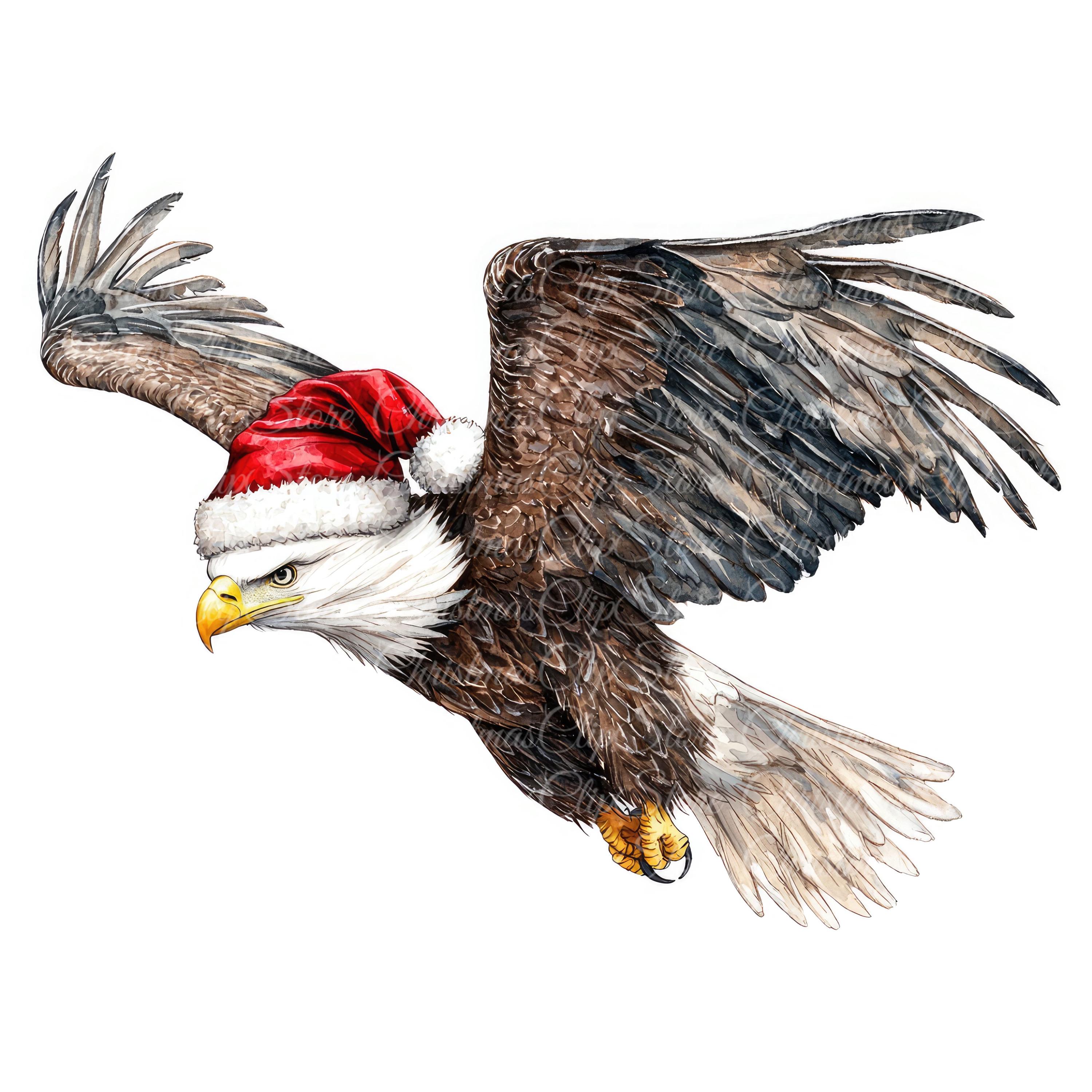 10 Eagle With Santa Hat Digital Illustrations, High Quality PNG & JPG ...