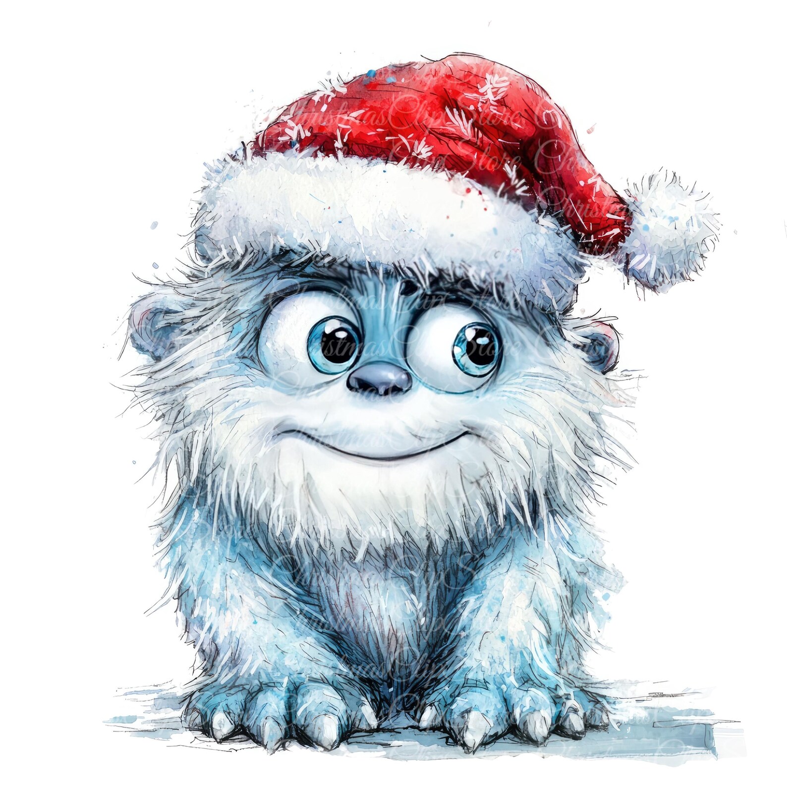 10 Christmas Yeti Digital Illustrations, High Quality PNG & JPG Images ...
