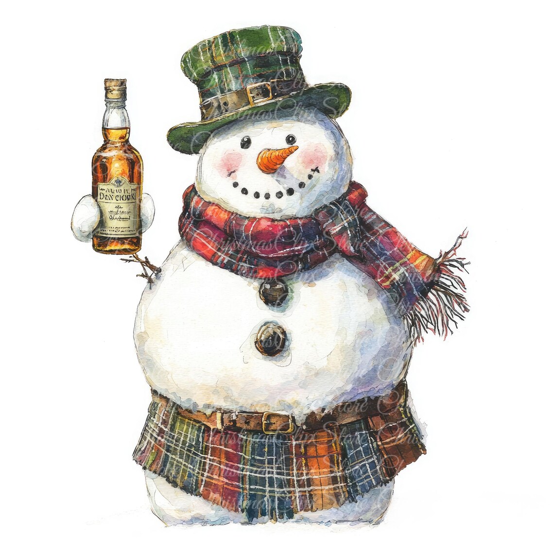 10 Scottish Snowman Digital Illustration, High Quality JPG Images ...