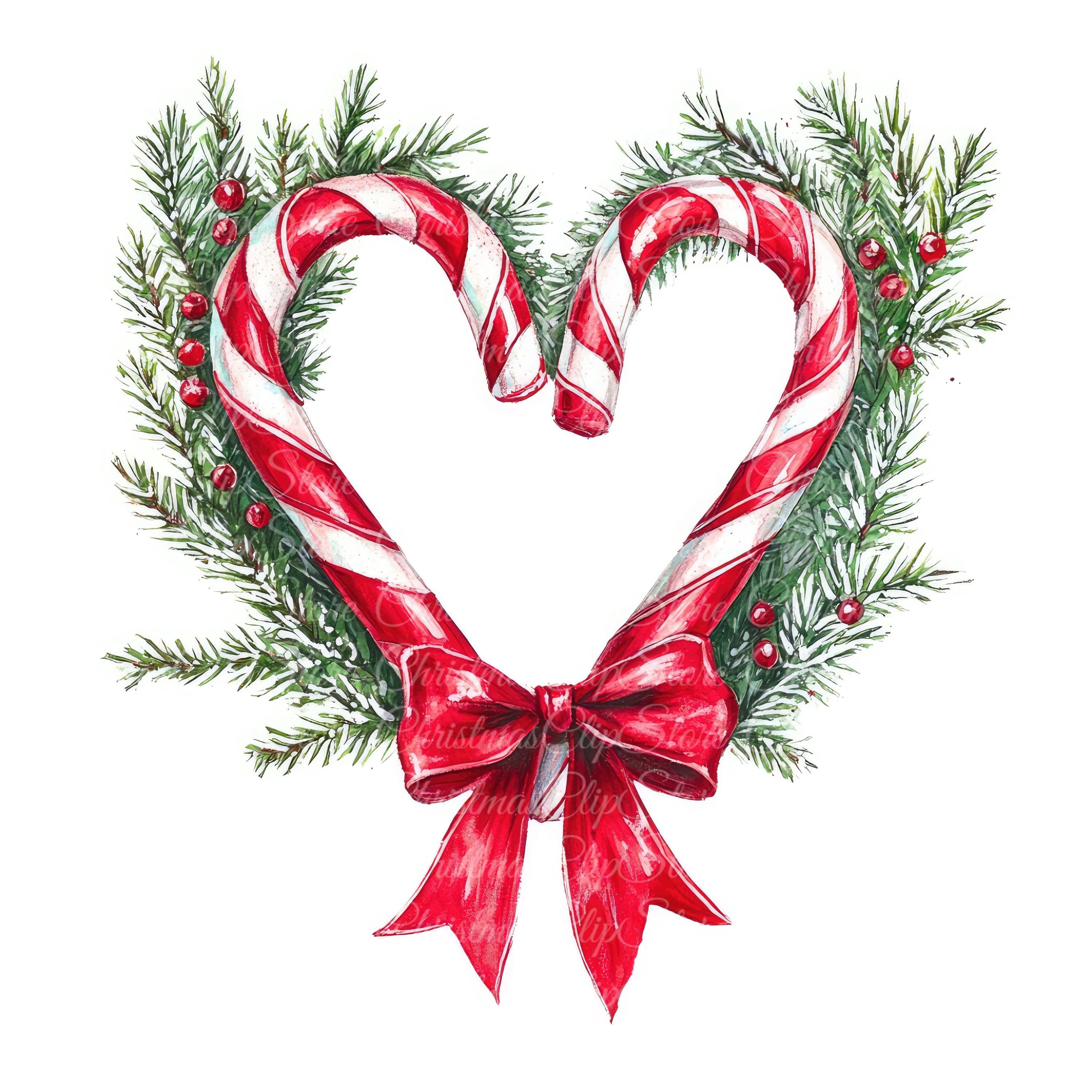 10 Christmas Hearts Digital Illustrations, High Quality JPG Images ...