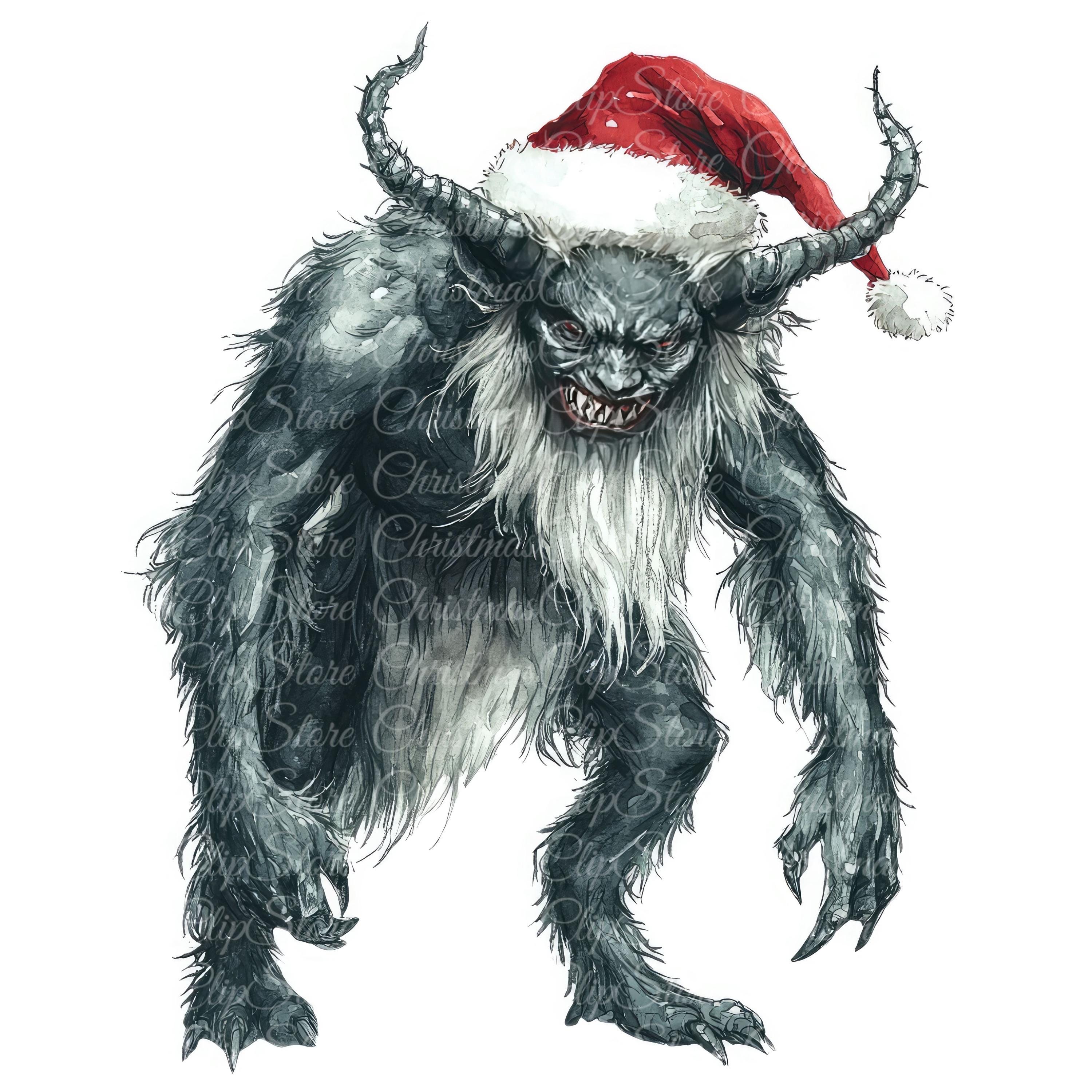 8 Krampus With Santa Hat Digital Illustrations, High Quality PNG & JPG ...