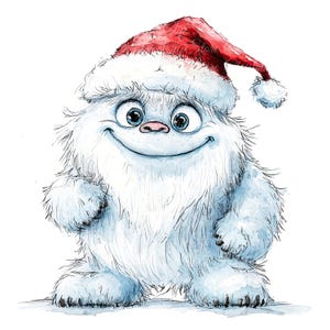 10 Christmas Yeti Digital Illustrations, High Quality PNG & JPG Images ...